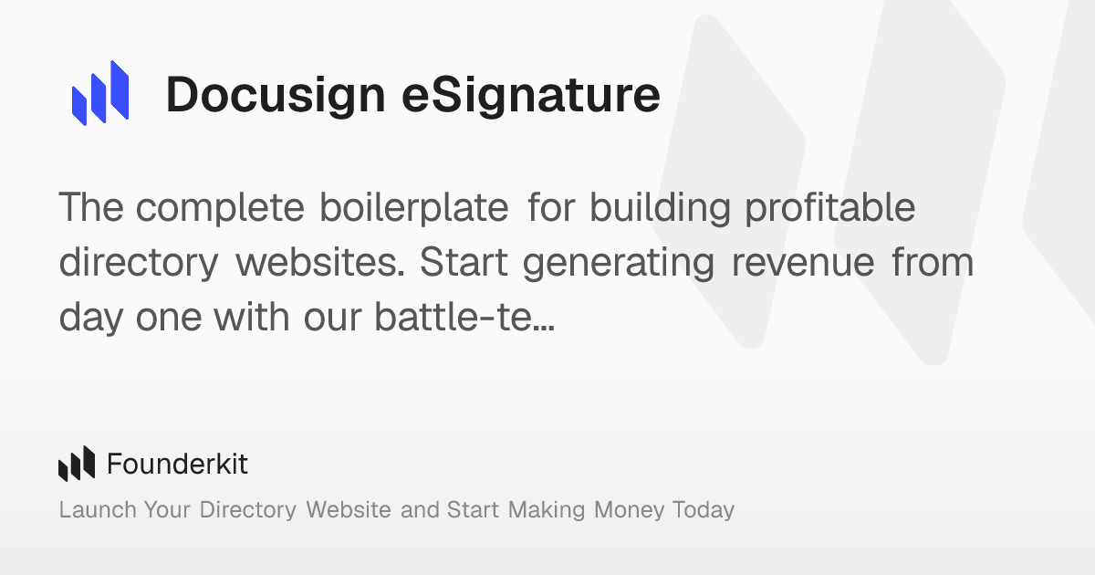 Docusign eSignature: Docusign eSignature is a powerful tool that ...